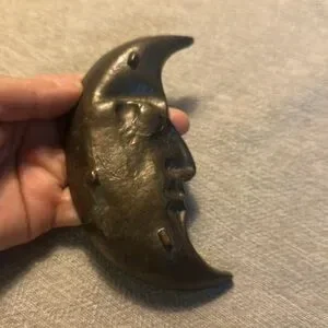 Art | Brass Tray Celestial Man In The Moon Face Trinket Dish | Poshmark